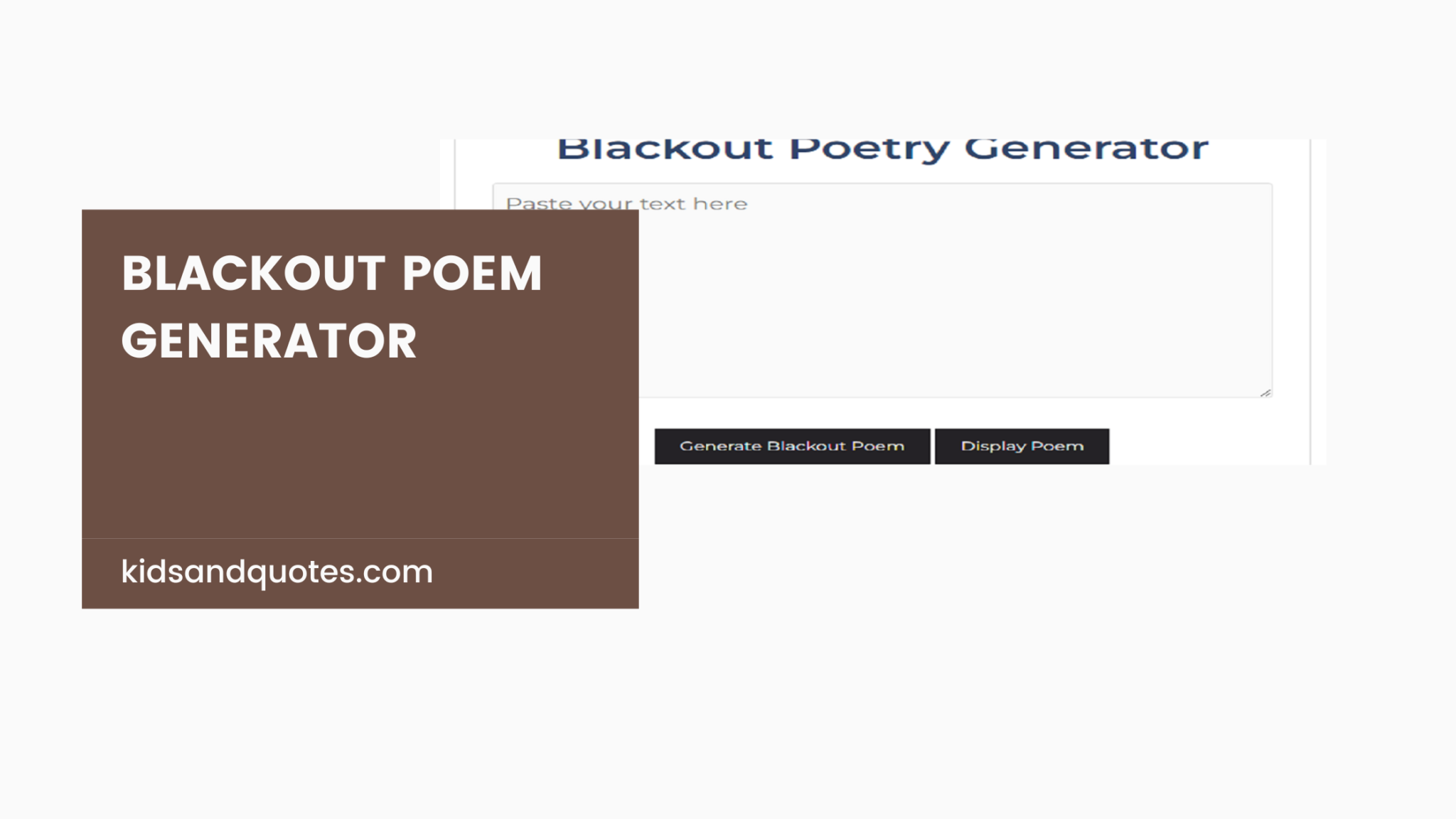 Blackout poem generator (Prompts & kid-friendly resources included ...