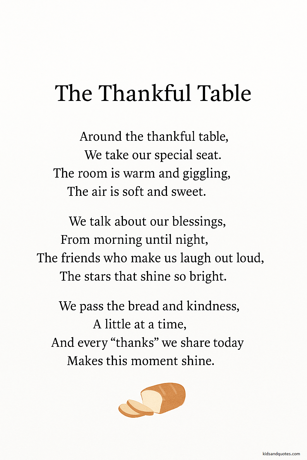 9 Free Printable Thanksgiving Poems for Kids - Sweet, Simple ...