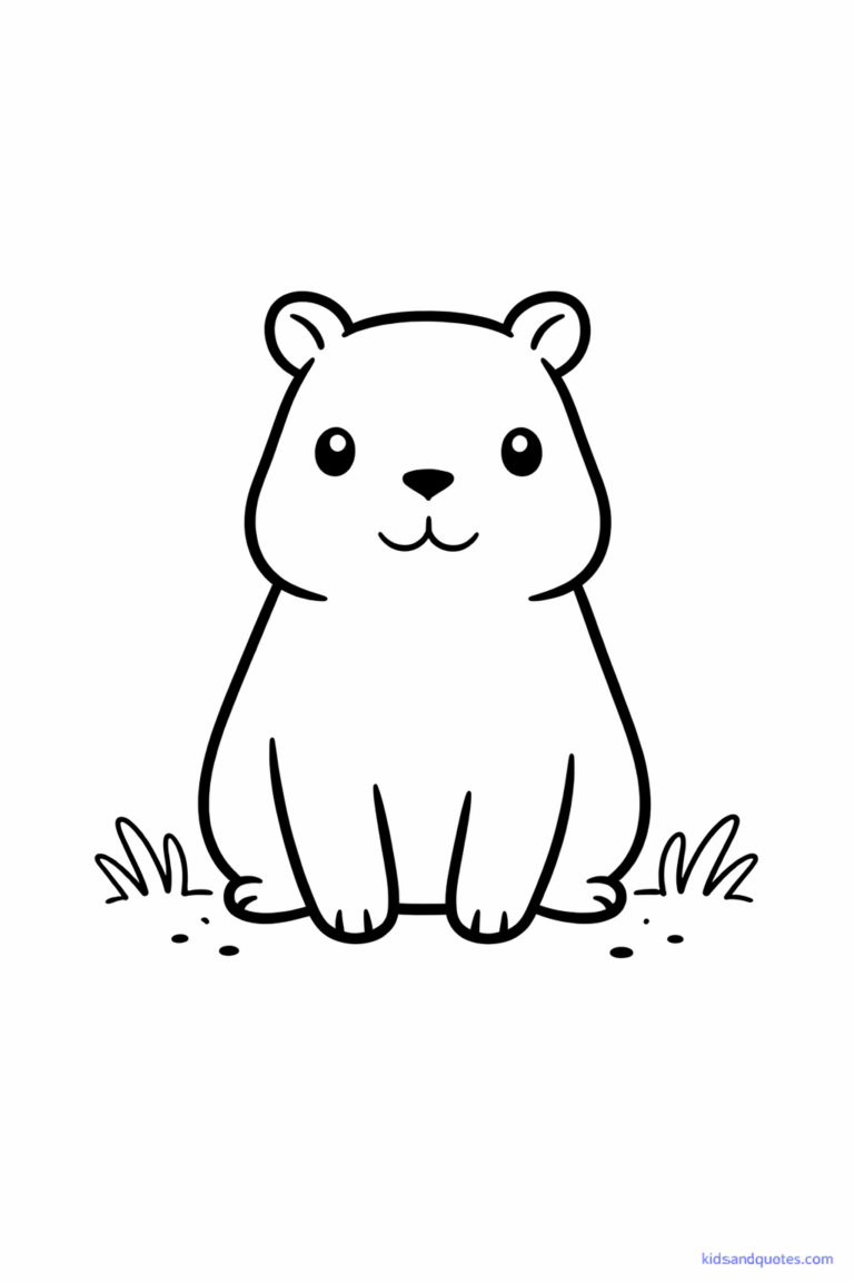 50+ Cute Capybara Coloring Pages: Meet the Internet's Chillest Animal ...