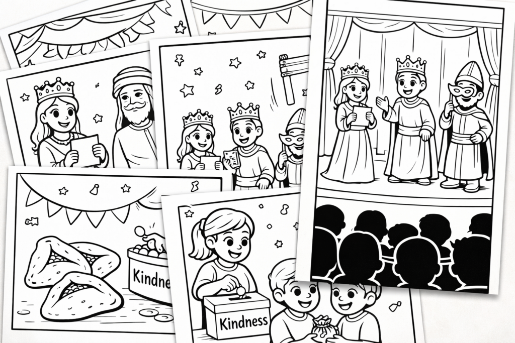 11 Purim Coloring Pages Kids Can’t Wait to Print (Free & Classroom ...