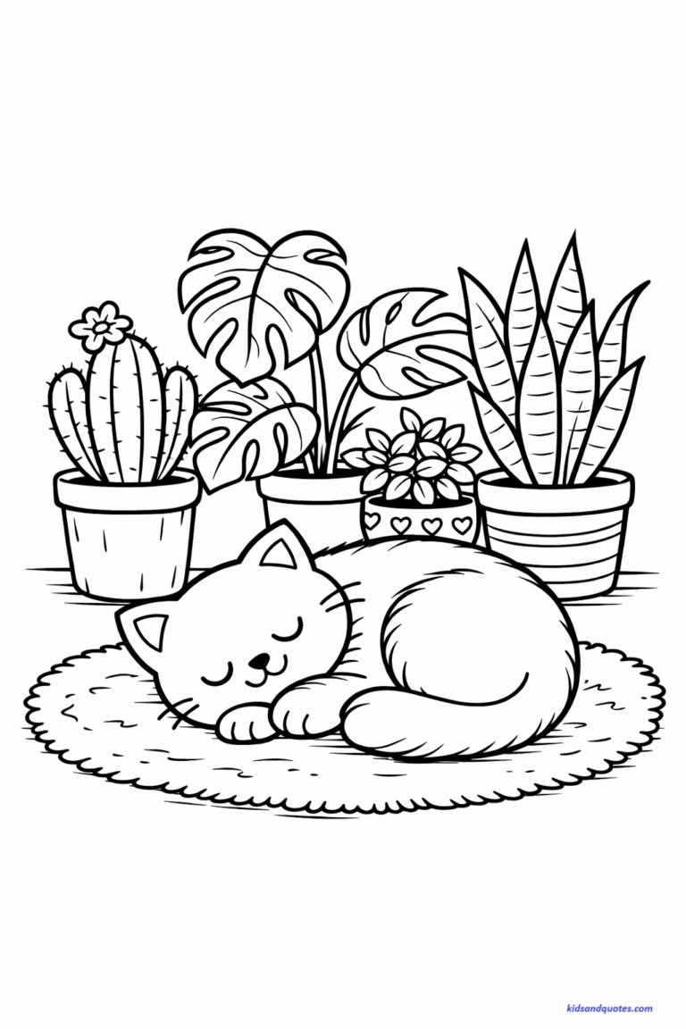 27 Cat Nap Coloring Pages That Instantly Calm Kids (Adults Love These ...