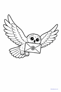 18 Harry Potter Coloring Pages Featuring Hedwig That Somehow Hold Kids ...