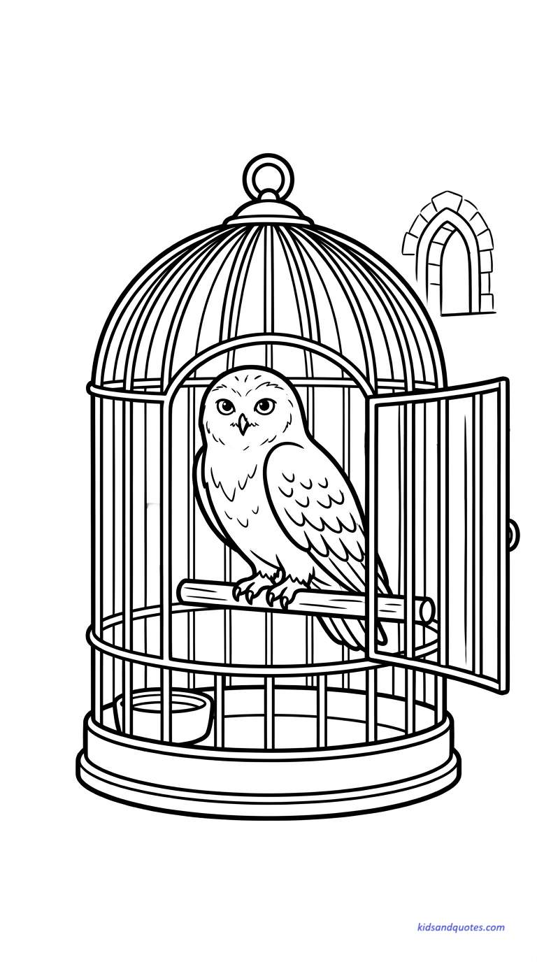 18 Harry Potter Coloring Pages Featuring Hedwig That Somehow Hold Kids ...