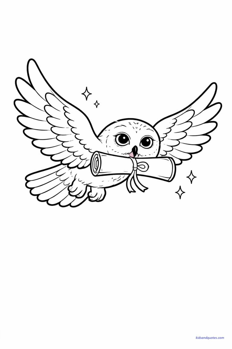 18 Harry Potter Coloring Pages Featuring Hedwig That Somehow Hold Kids ...