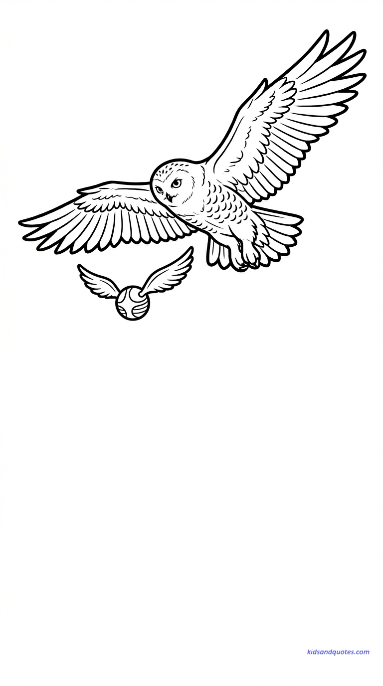 18 Harry Potter Coloring Pages Featuring Hedwig That Somehow Hold Kids ...