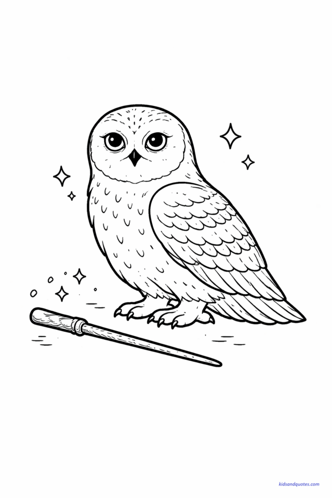 18 Harry Potter Coloring Pages Featuring Hedwig That Somehow Hold Kids ...
