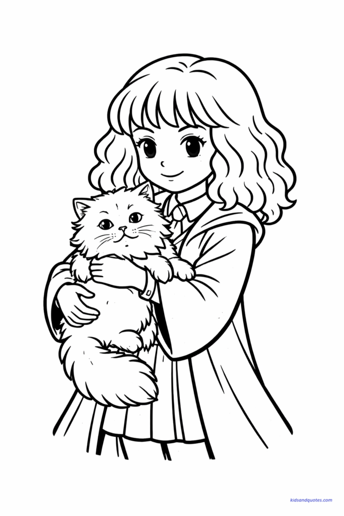 Harry Potter Coloring Pages: 18 Hermione Sheets Kids Don’t Quite Walk ...