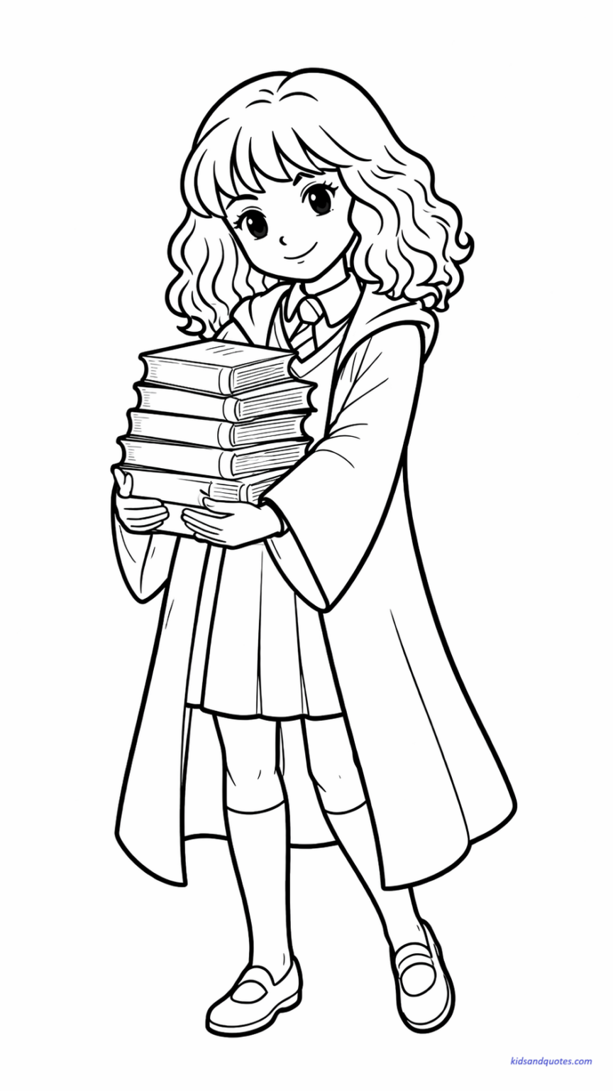 Harry Potter Coloring Pages: 18 Hermione Sheets Kids Don’t Quite Walk ...