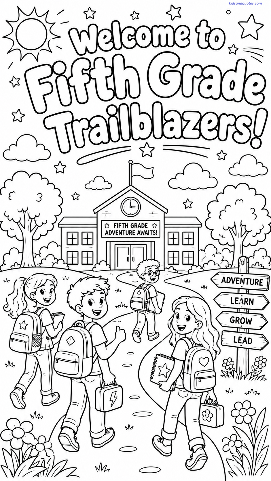 25+ Welcome to Grade Coloring Pages for Kids (Kindergarten through ...